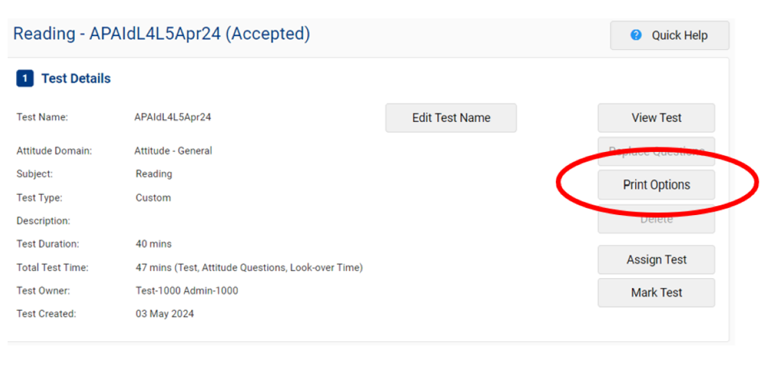e-asTTle – Creating and managing tests
