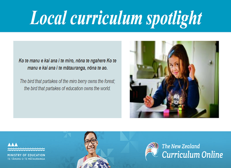 Local curriculum – PLD session for schools