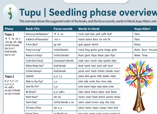 Phonics Plus book overview Tupu | Seedling